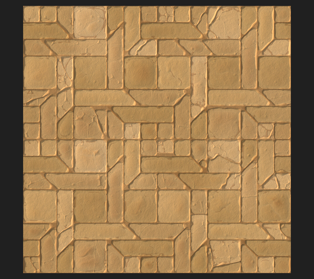 ArtStation - 2D Stylized Floor Tiles Pattern 9