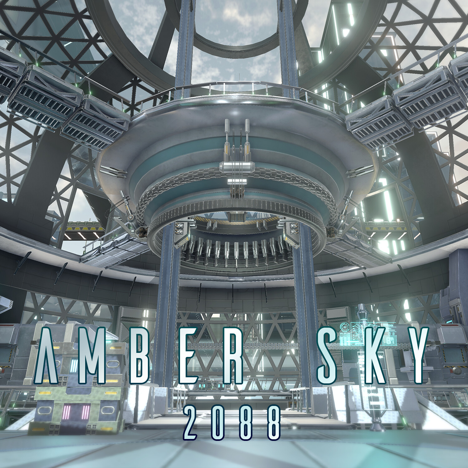 ArtStation - Amber Sky 2088 Beanstalk Station