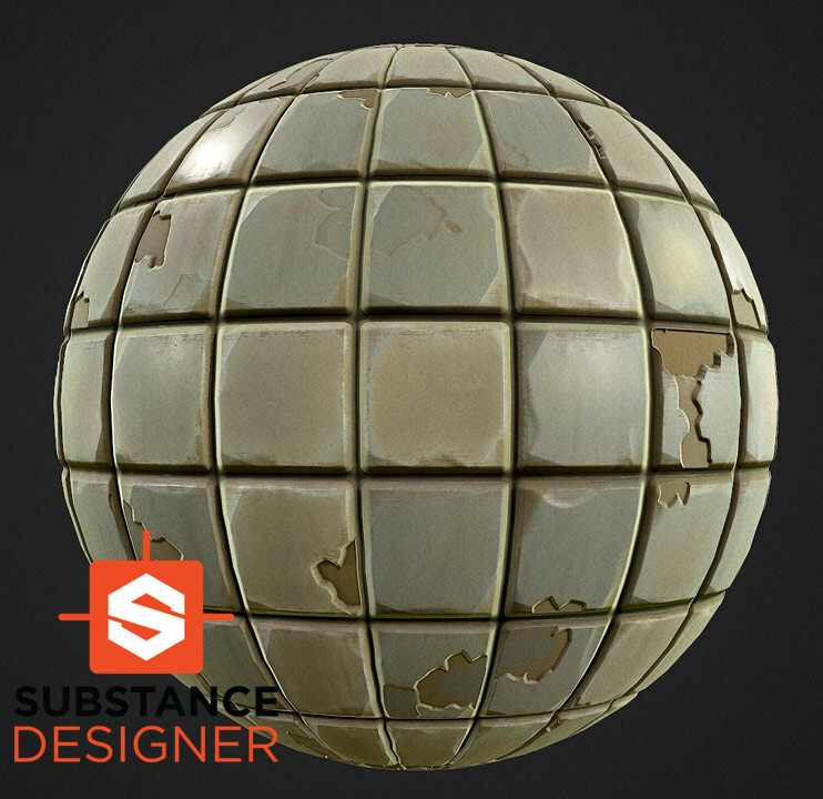 ArtStation - Stylized Subway Tiles - Substance Designer