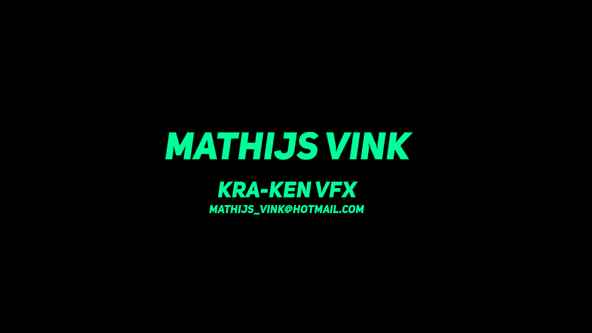 ArtStation - Mathijs Vink - VFX Reel - 2019