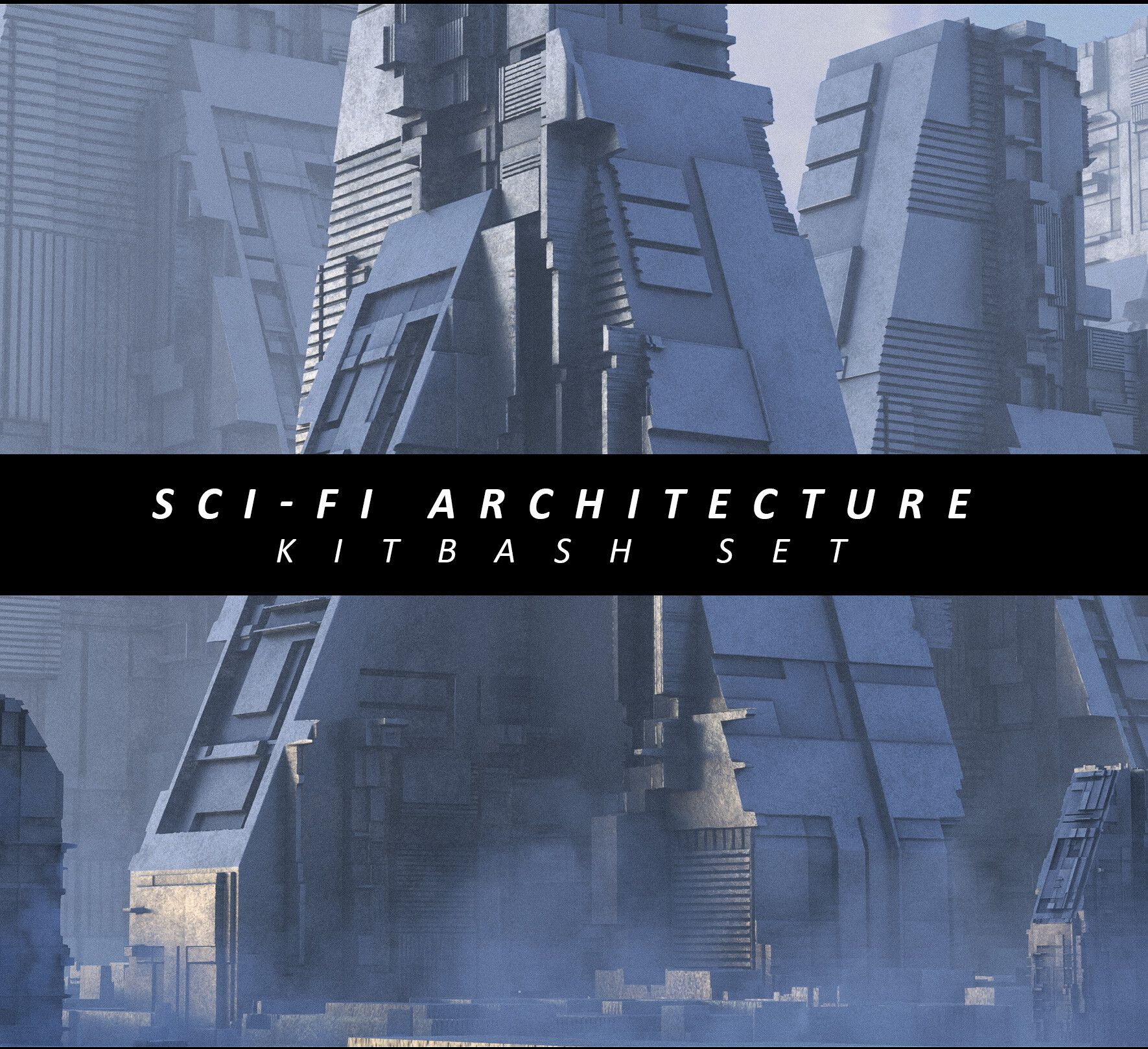 ArtStation - Sci-Fi Architecture Kitbash Set