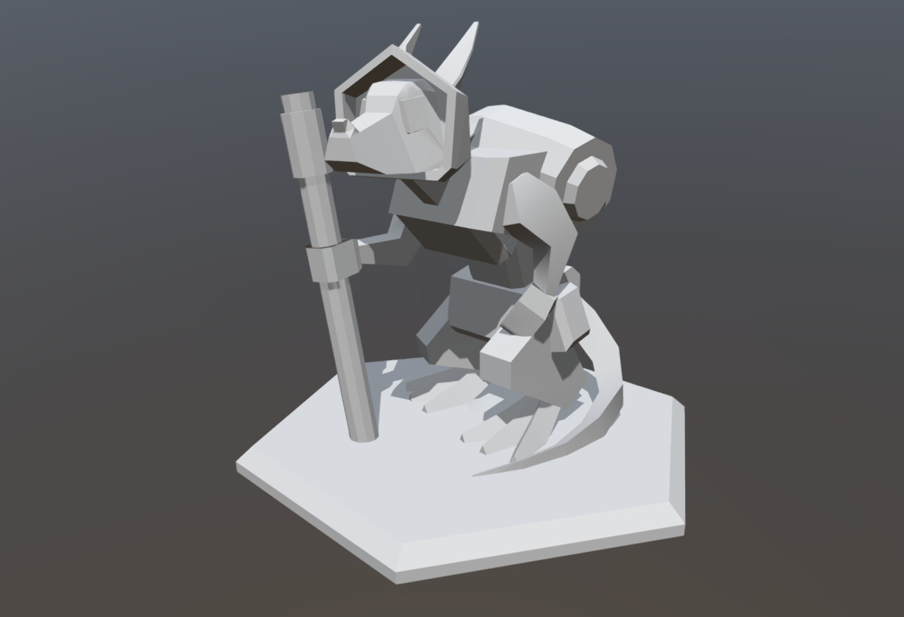 ArtStation - DnD Miniature- Kobold Druid