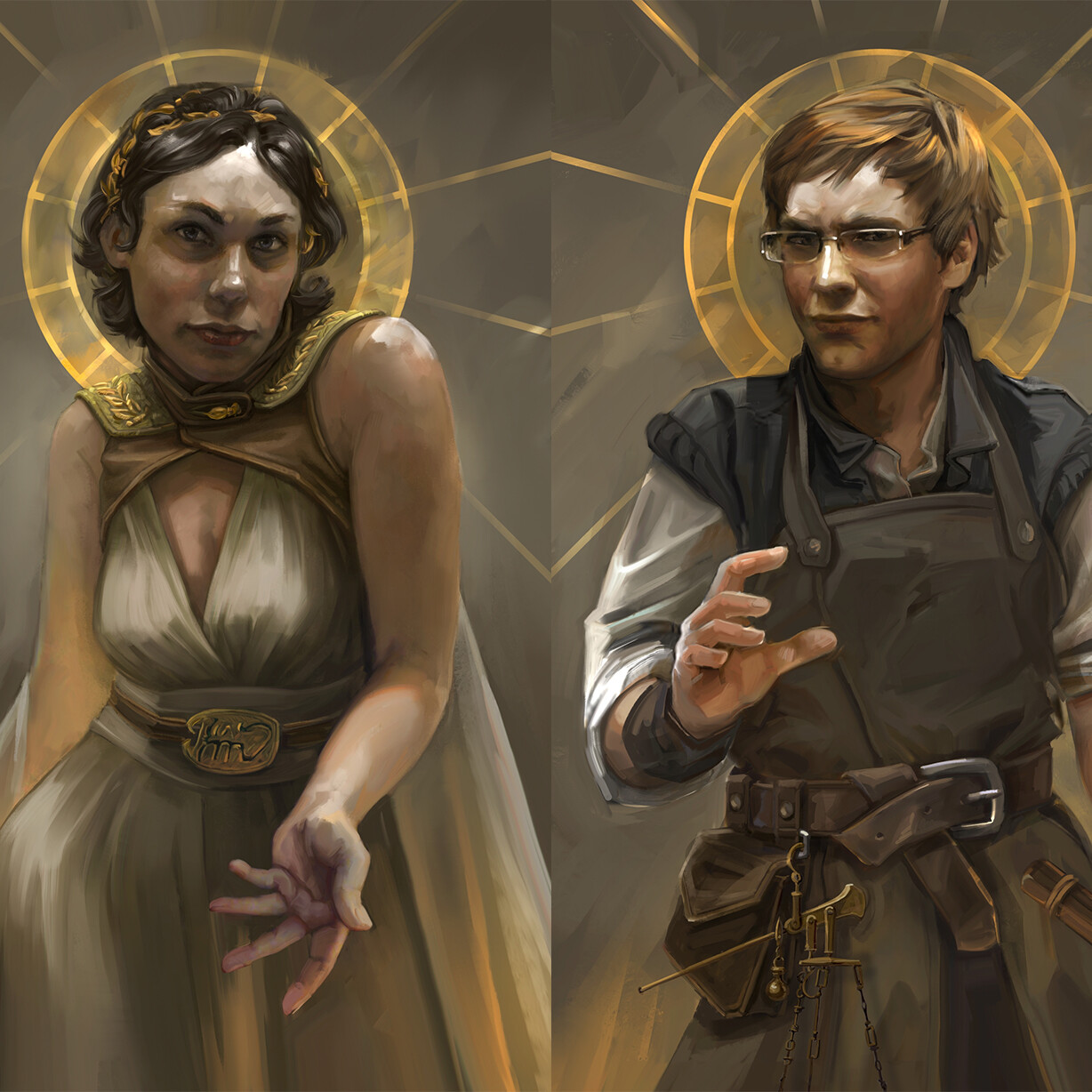 ArtStation - Children of time - Daugther of Apollo & Son of Hephaetues