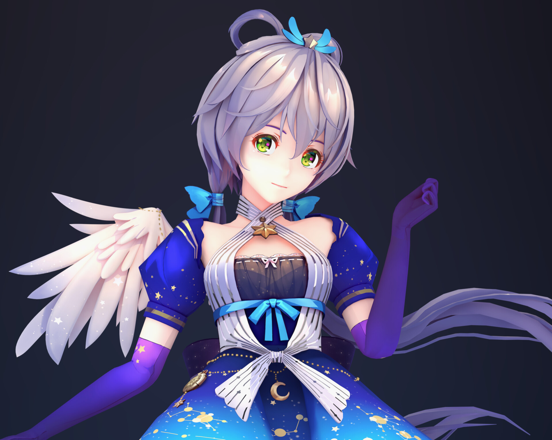 ArtStation - New model : Luo-Tianyi starlight