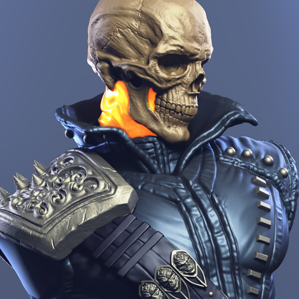 ArtStation - Ghost Rider Bust