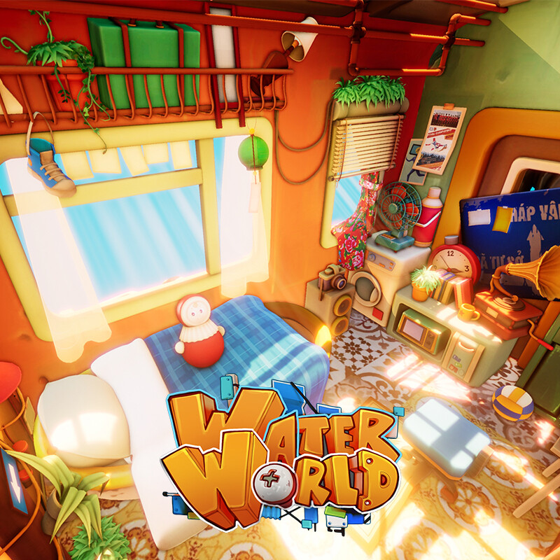 ArtStation - WaterWorld - Mee's Room assembling