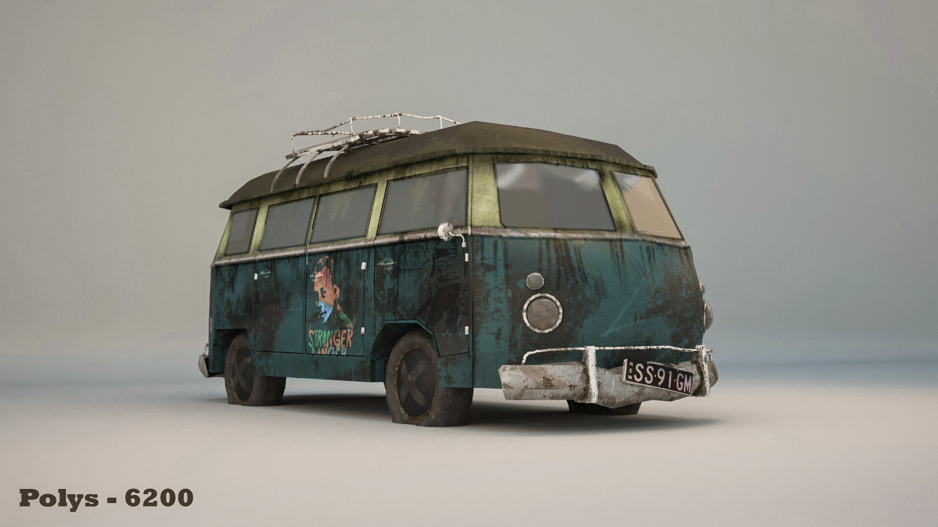 ArtStation - Mini Bus (low_poly)