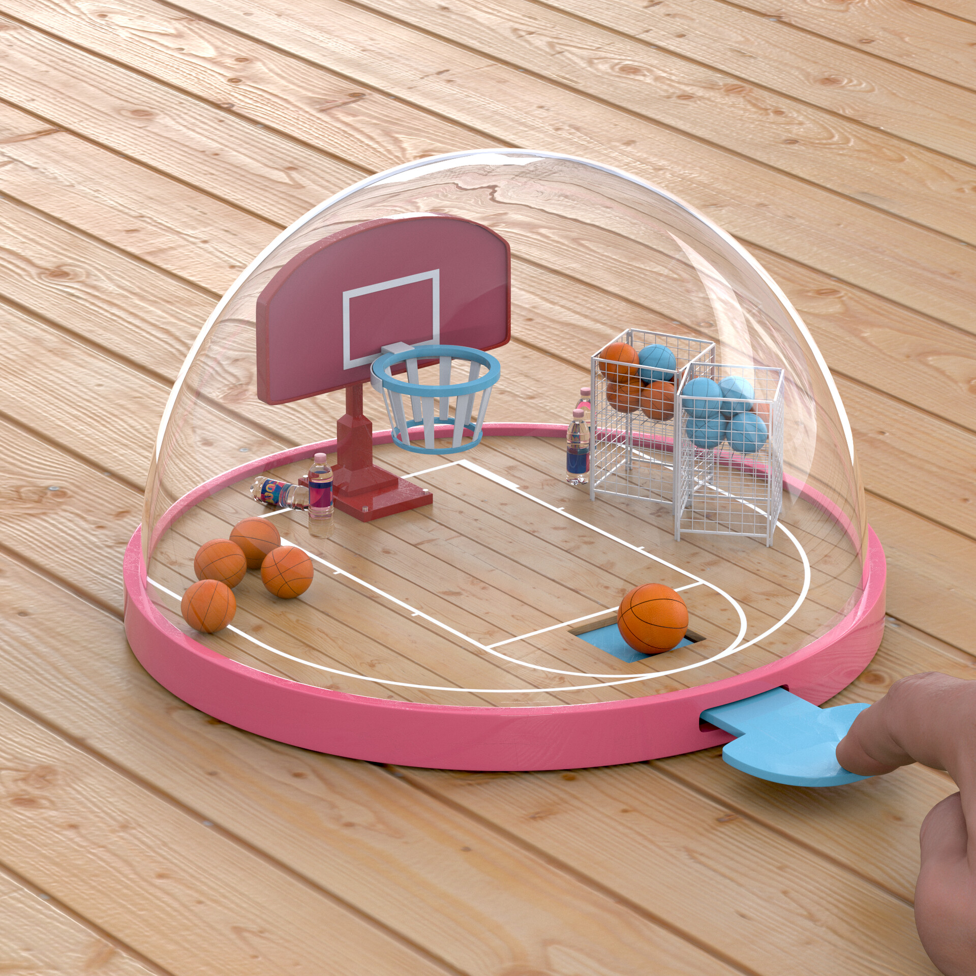 ArtStation - Childhood toys - Finger Basketball