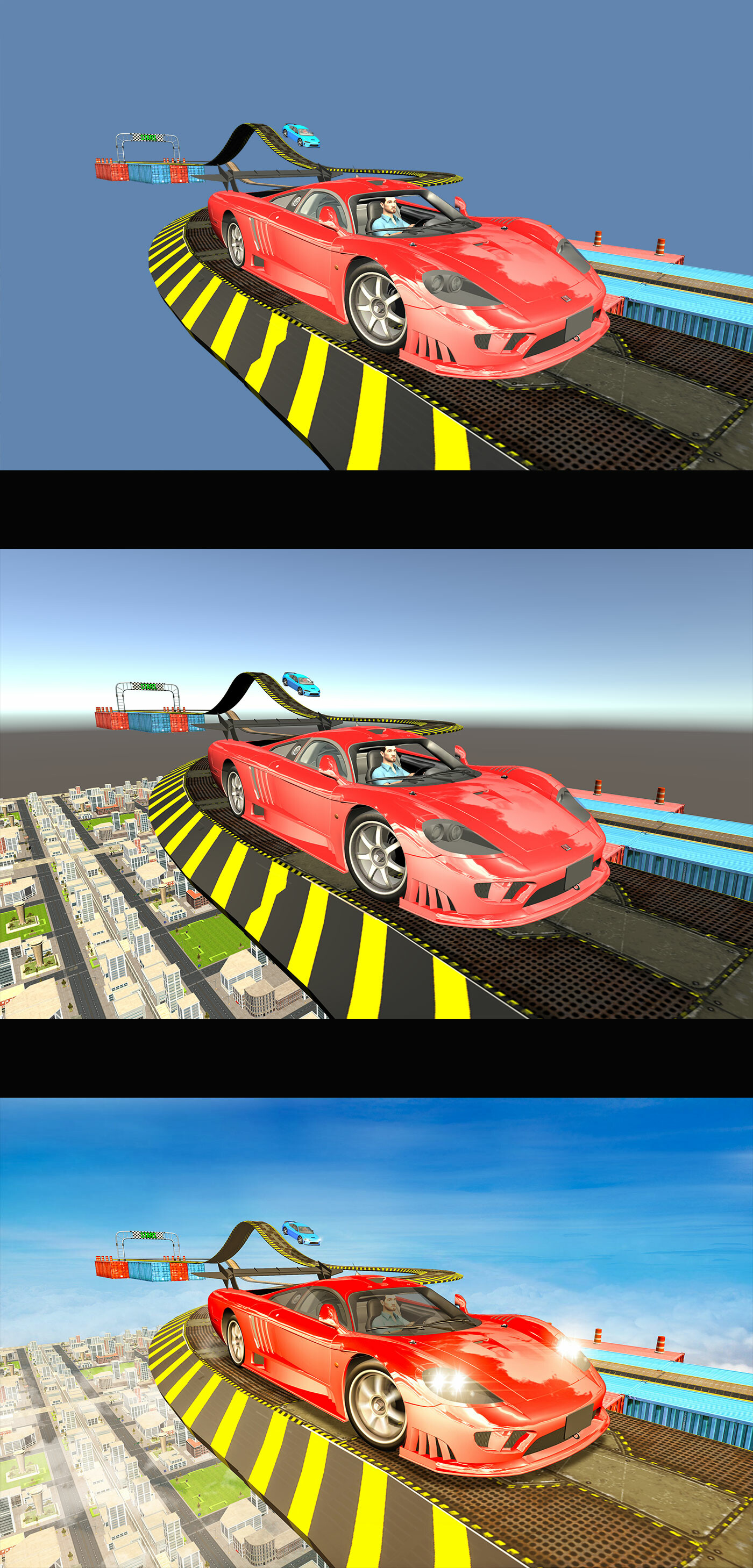 ArtStation - Racing Car Stunts On Impossible Tracks