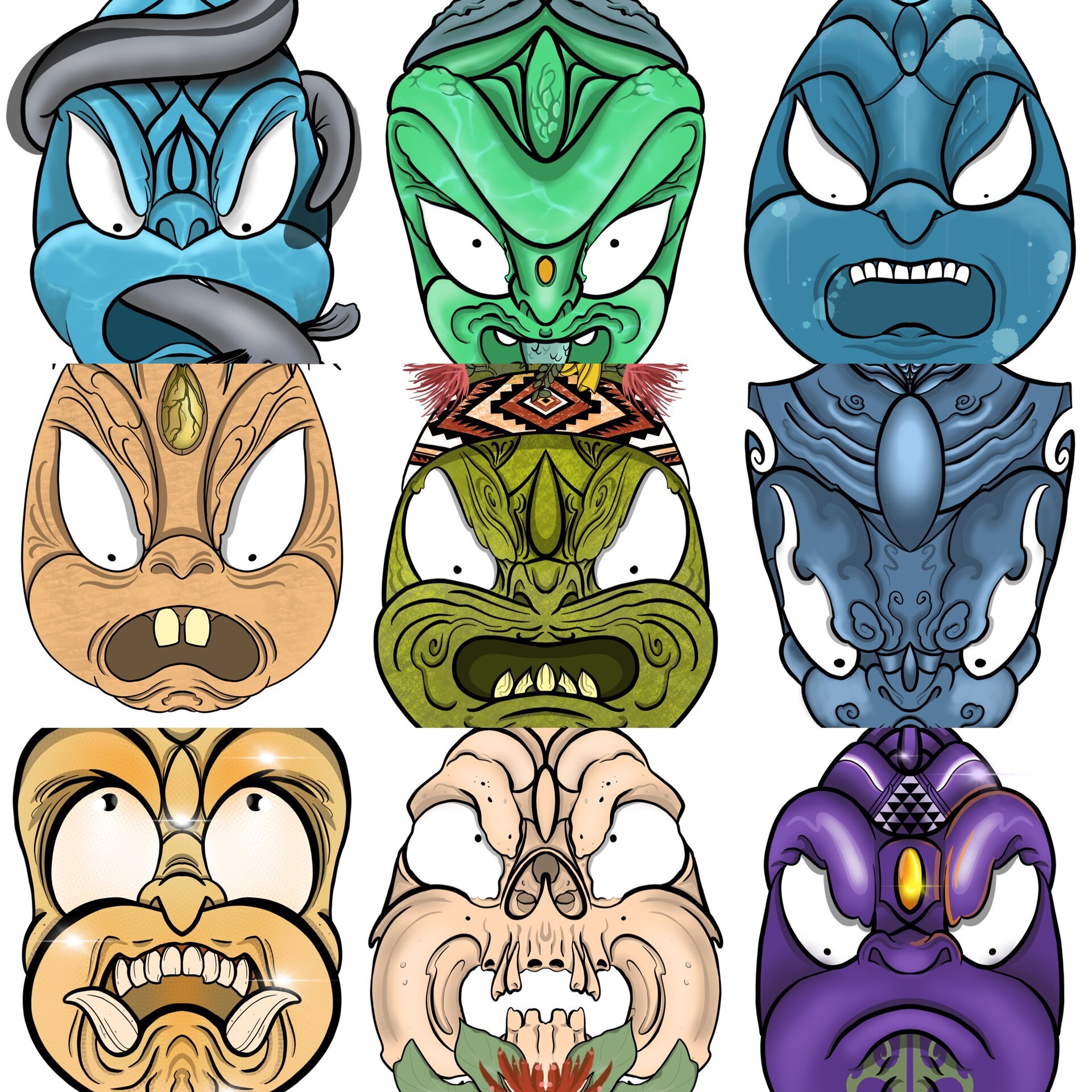 ArtStation - Ngā Iwa o Matariki( The Nine of Matariki)