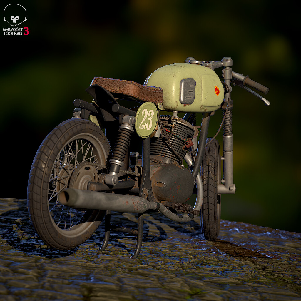 ArtStation - Motorcycle Gilera 106ss
