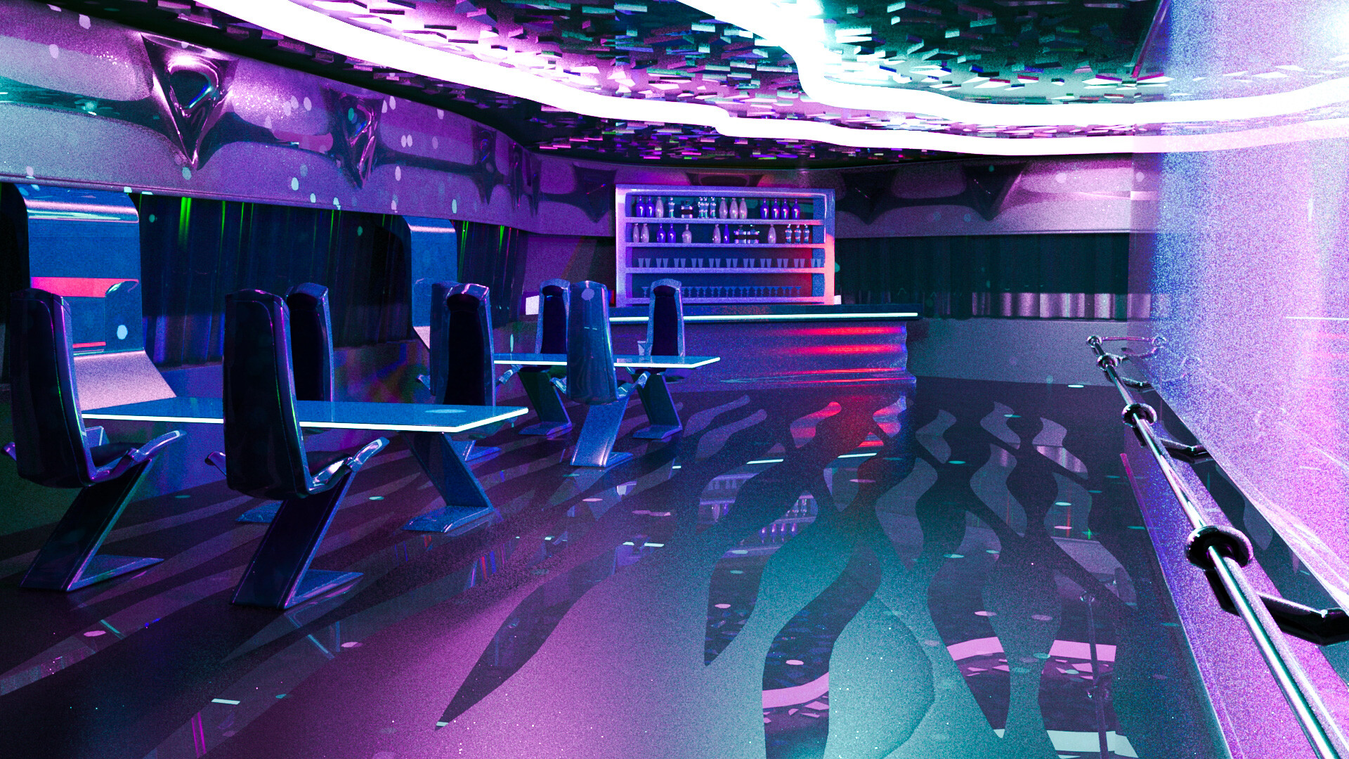 ArtStation - Futuristic Bar