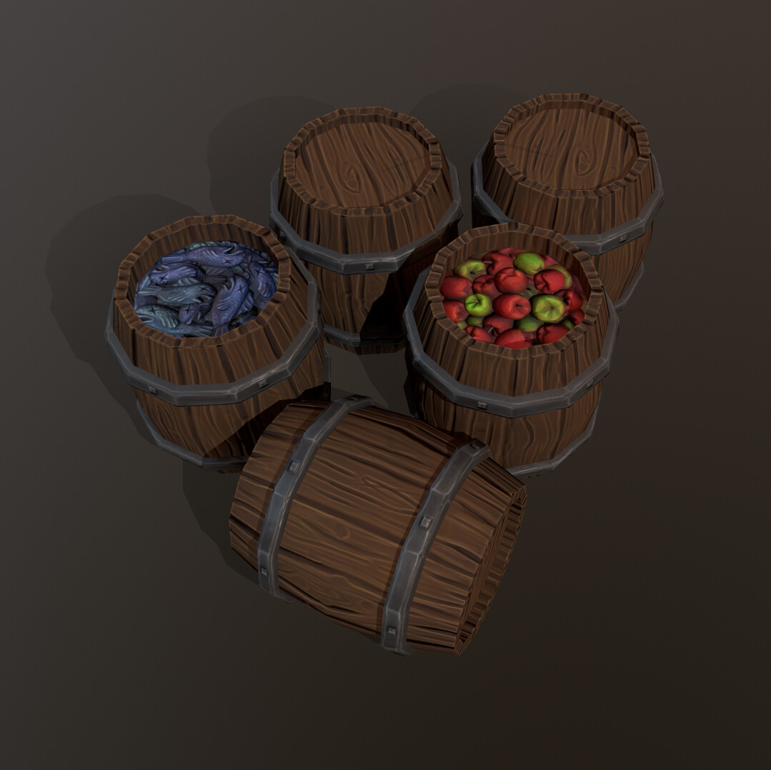 ArtStation - Stylised Barrels