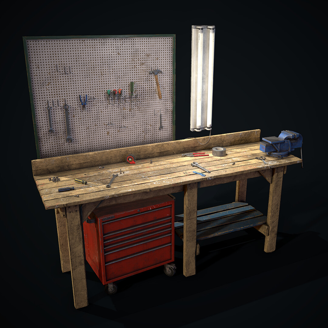 ArtStation - Weathered Workbench