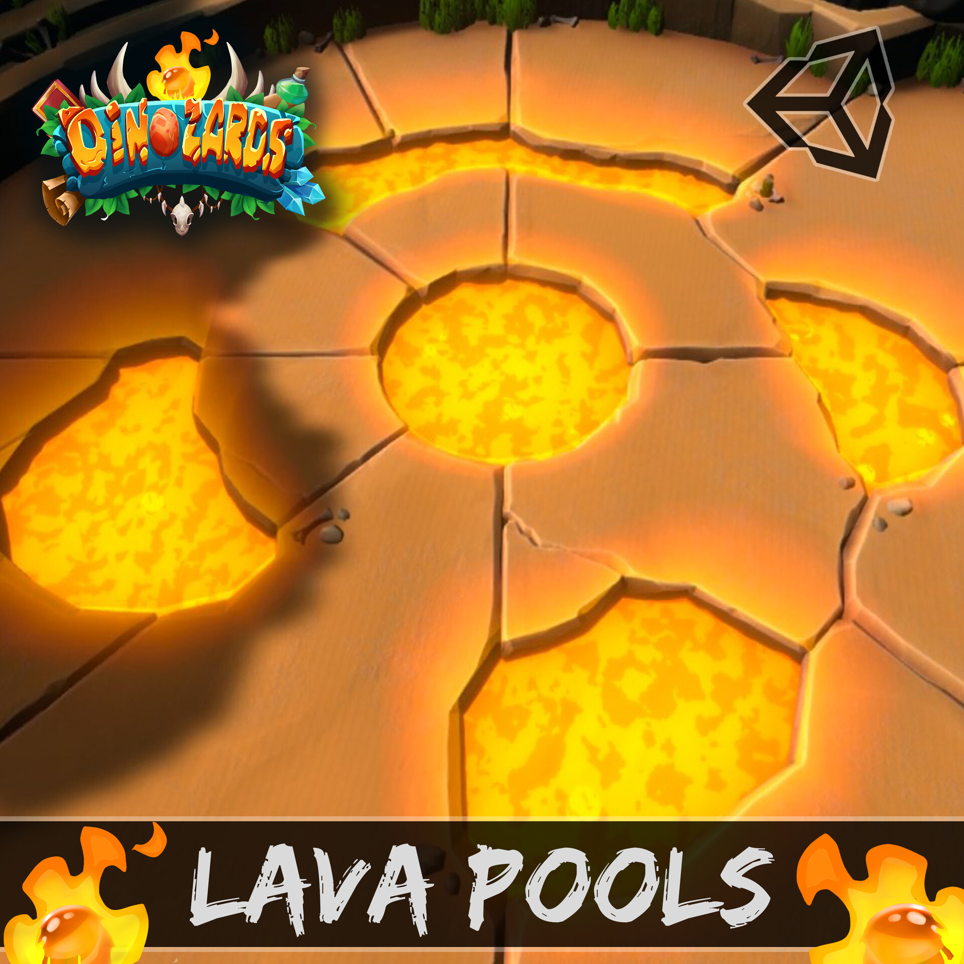 ArtStation - Lava Pools VFX - Dinozards (Game Project)