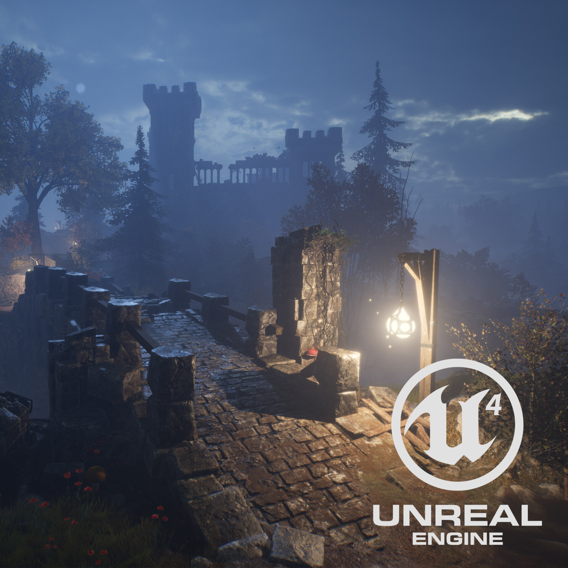 Dashka Design - Level Design and Lighting Setup (night)