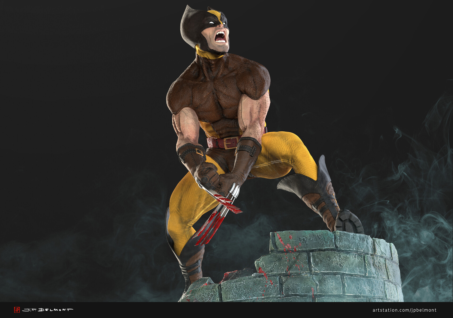 ArtStation - Wolverine Brown Suit - Custom Statue