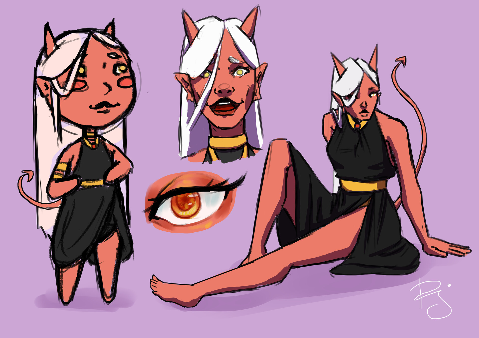 ArtStation - Demon girl concept.