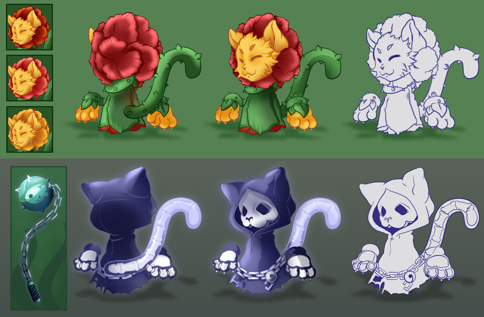 ArtStation - Cat Floral & Cat Reaper