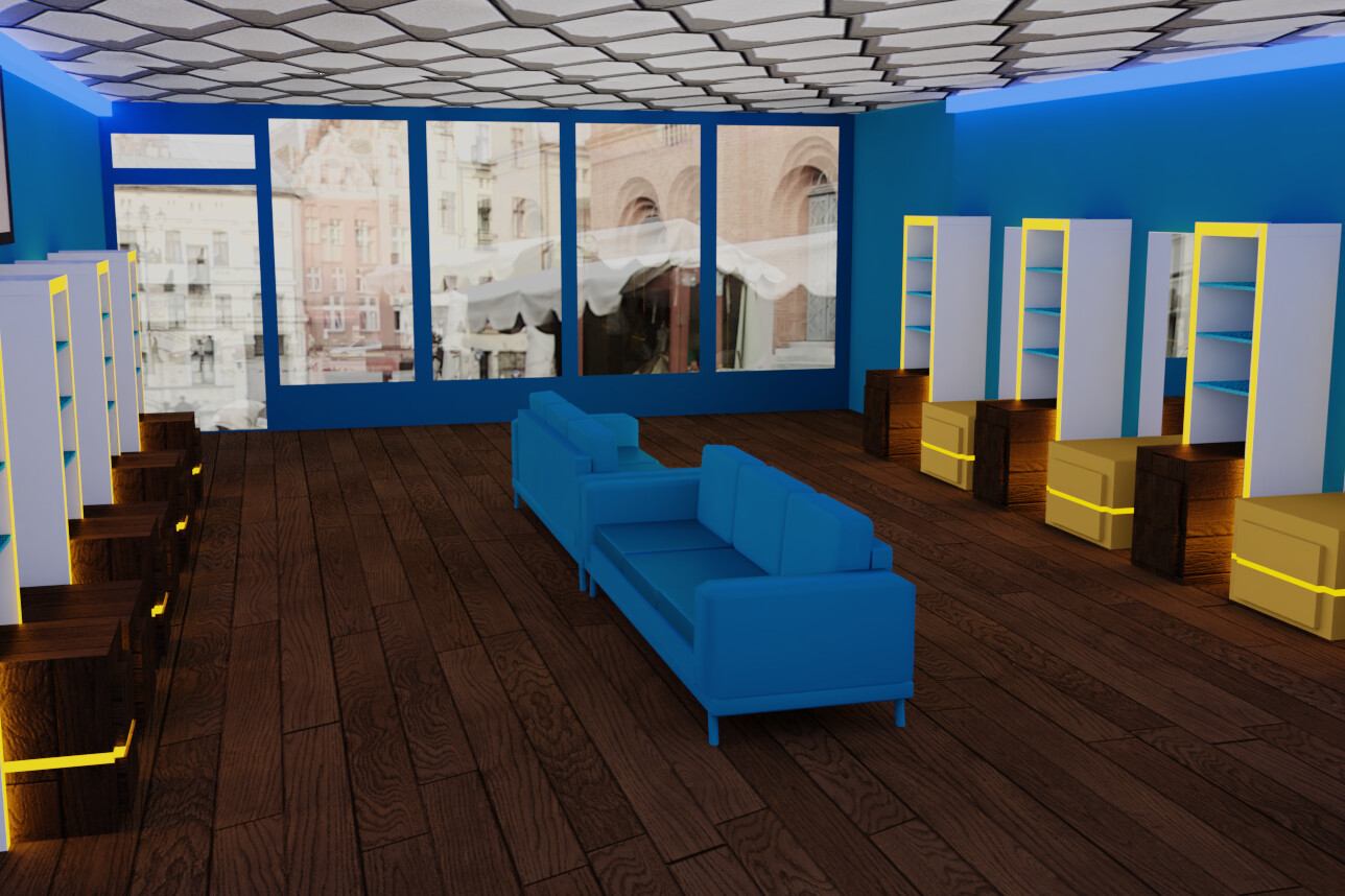 ArtStation - 3d Interior A Hair Salon Modeling and Rendering