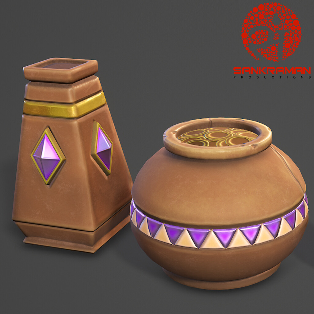 ArtStation - Pots - Stylized Props