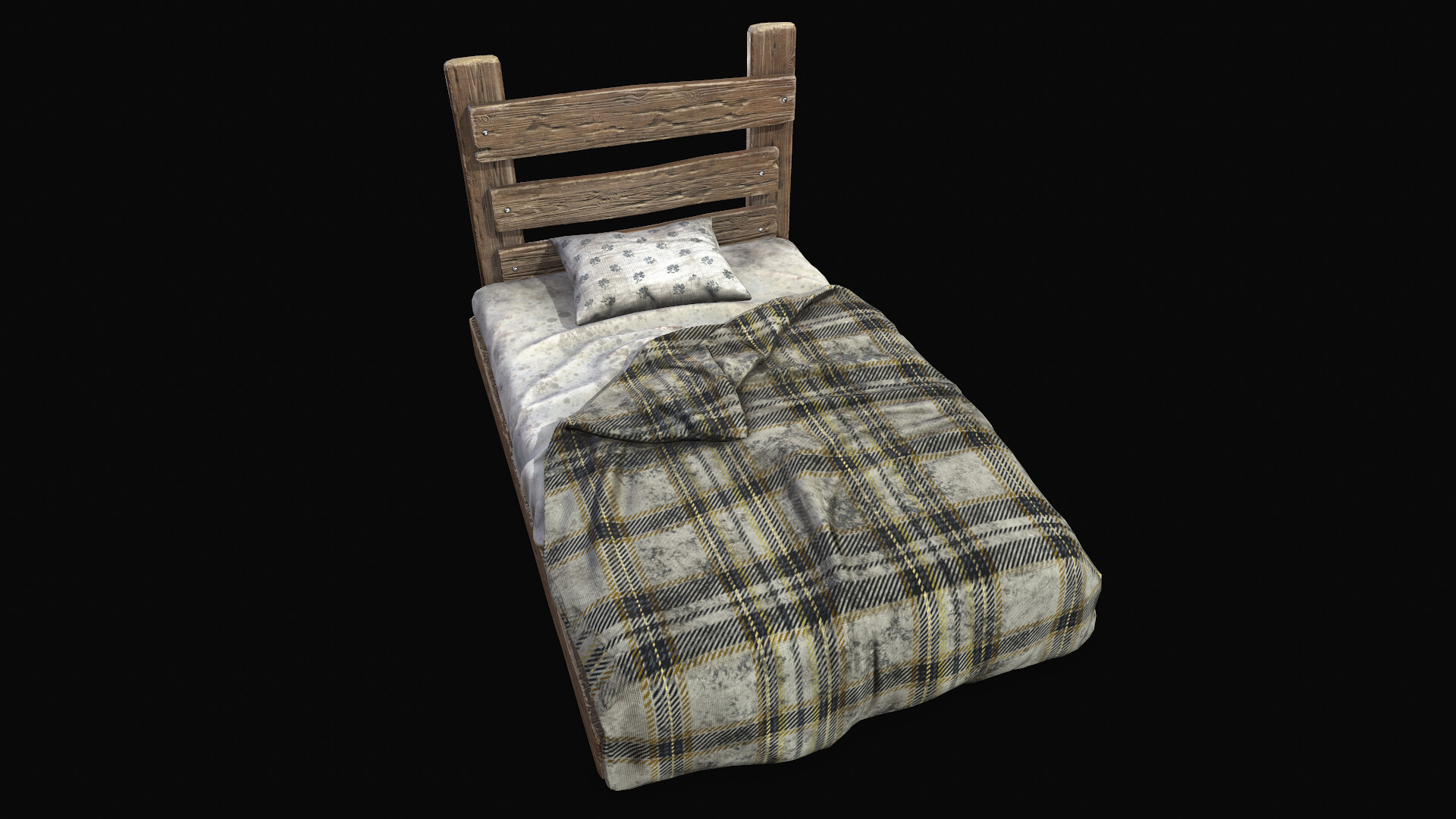 ArtStation - Wooden Hobo Bed