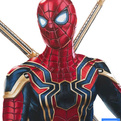 ArtStation - Prisma color drawing of spiderman
