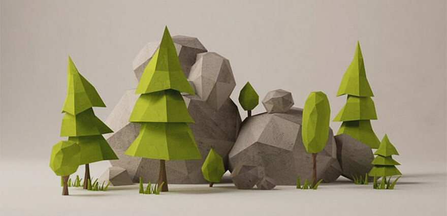 ArtStation - Low poly forest
