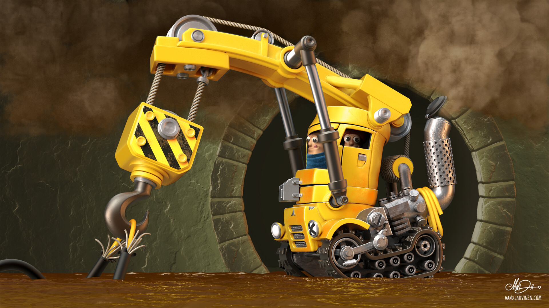 ArtStation - Golden Cable Hunters