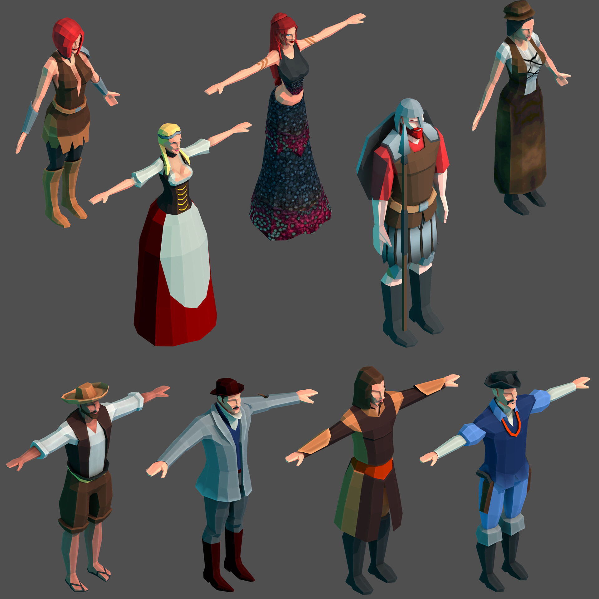 ArtStation - Low Poly Characters