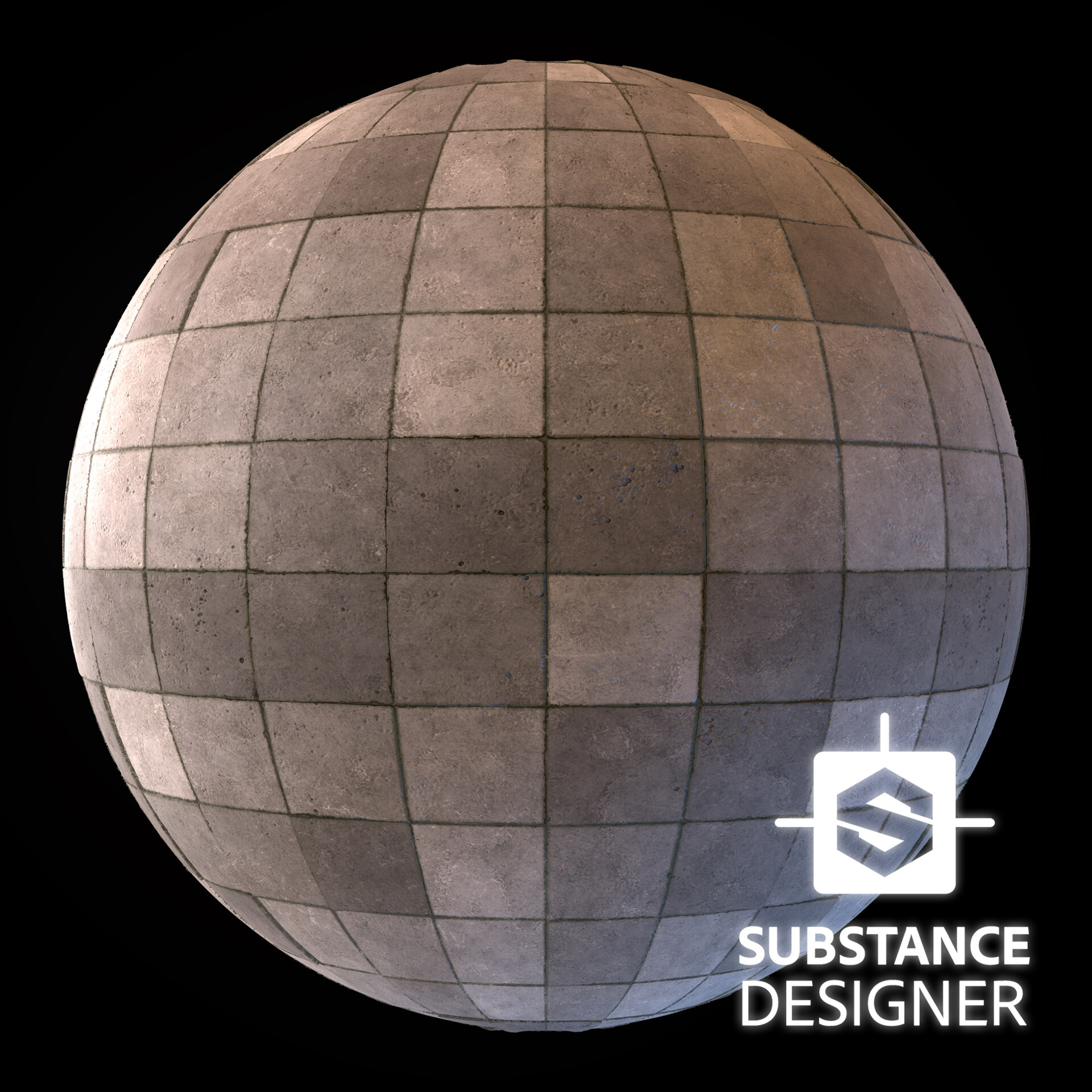 ArtStation - Concrete Tiles | Substance Designer