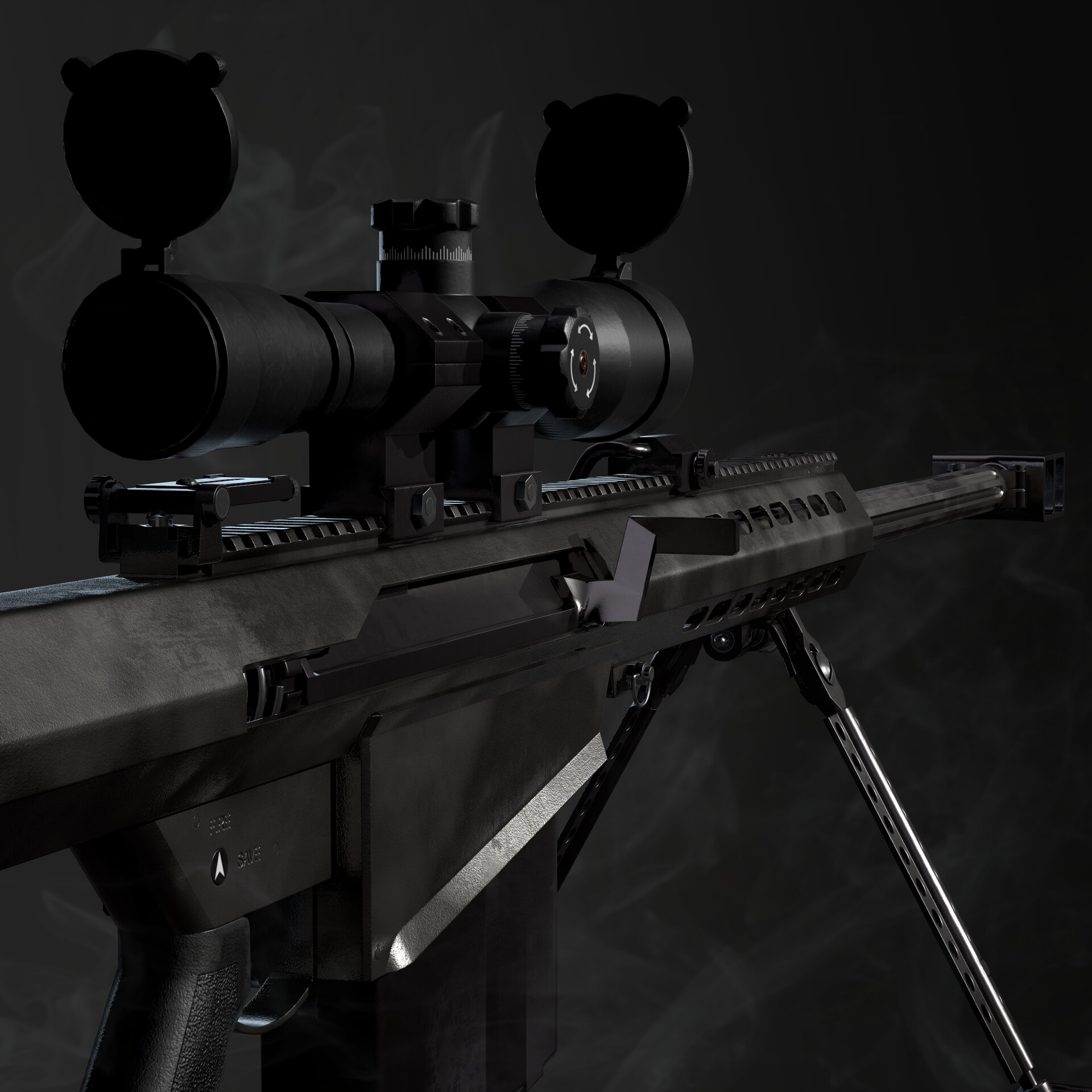 ArtStation - W.I.P Barrett .50 Cal Exploded