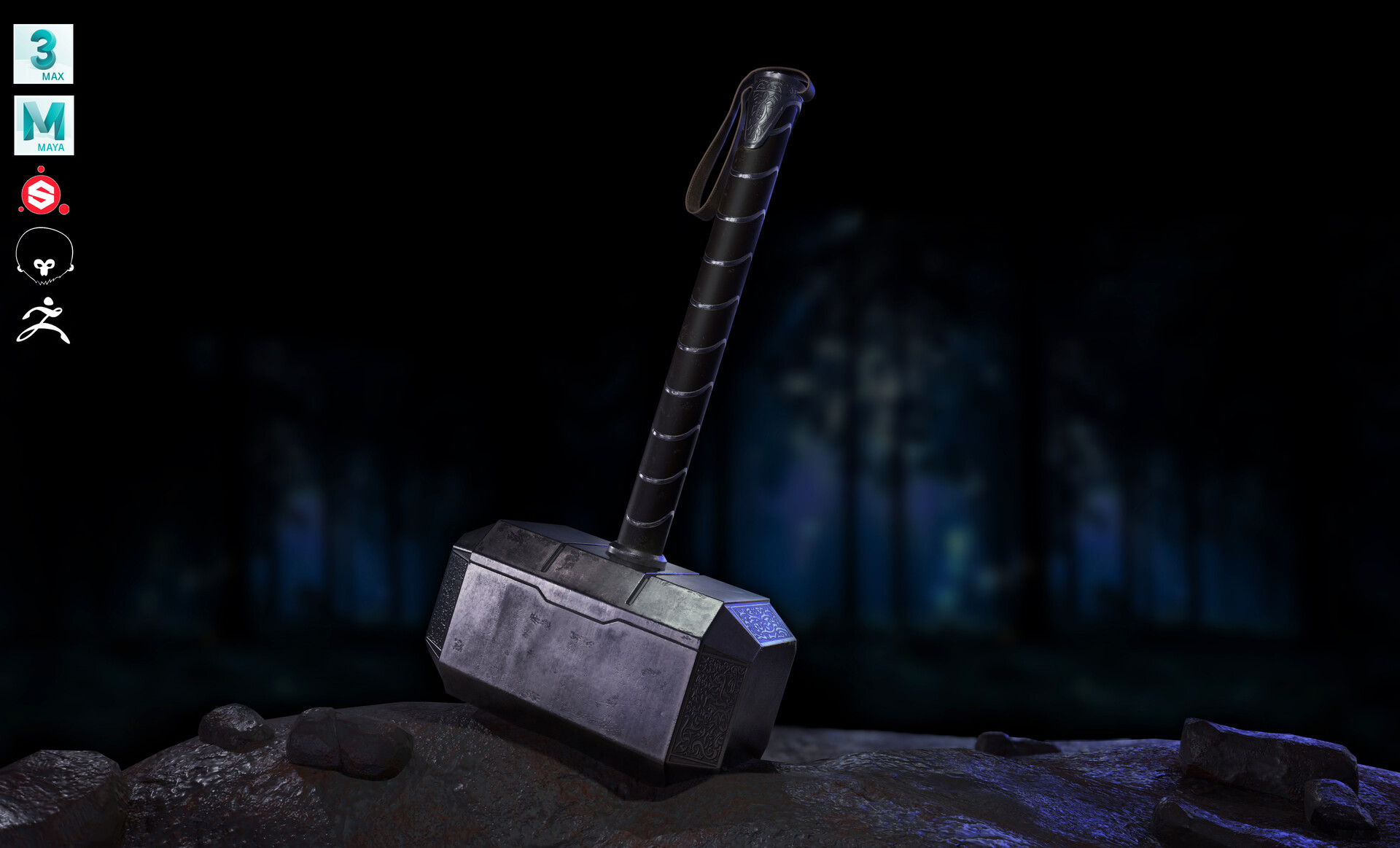 ArtStation - Thor Hammer Mjolnir