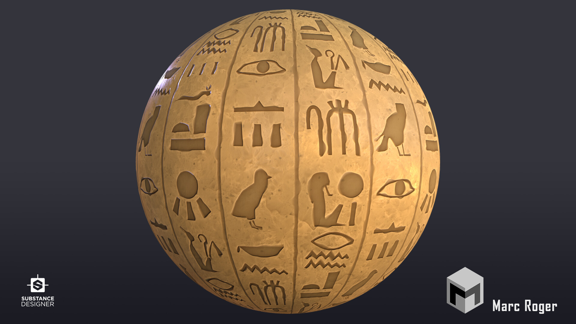 ArtStation - Stylized hieroglyphic wall