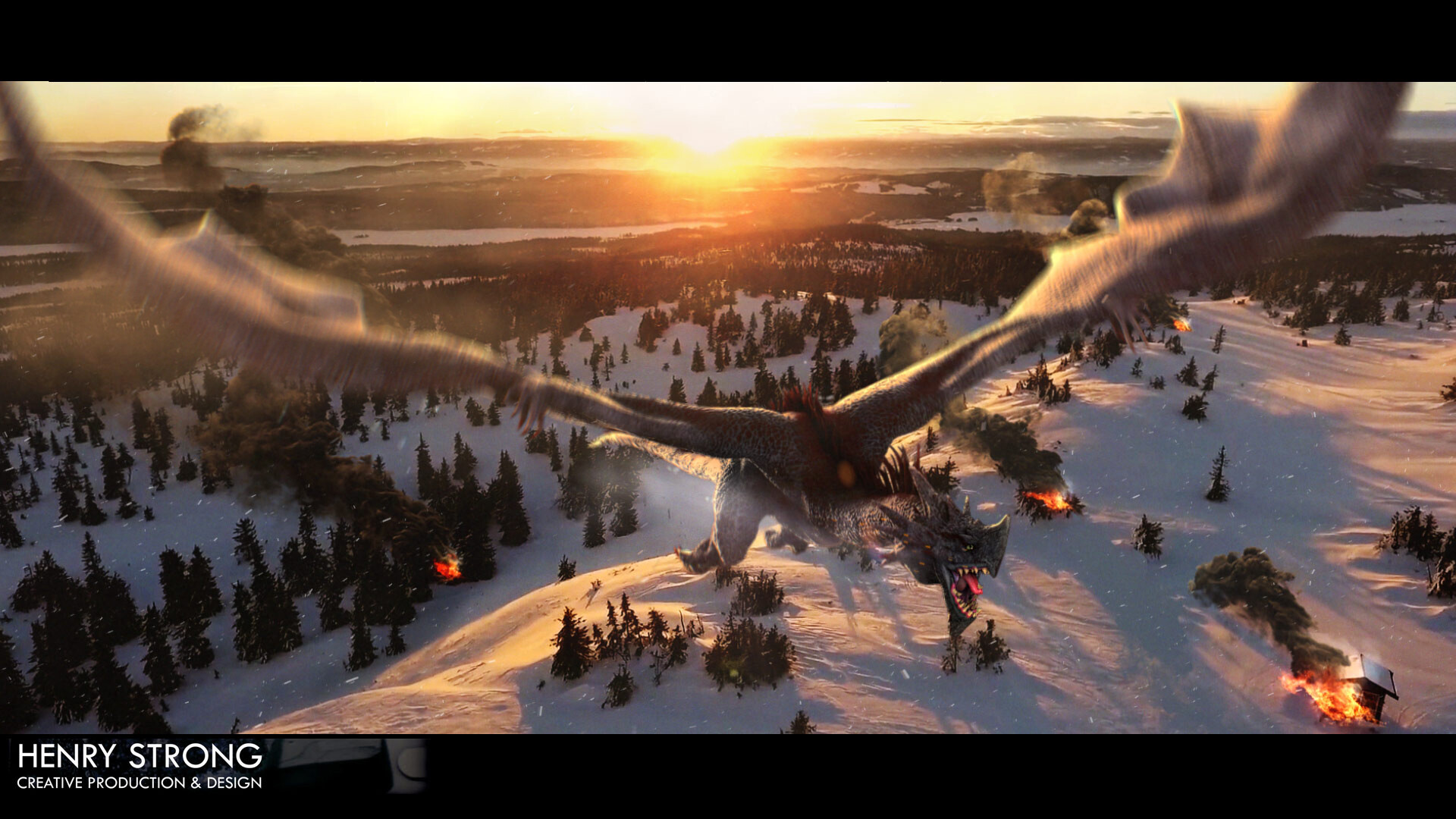 ArtStation - Dragon Flight Cinematic R&D (WIP)