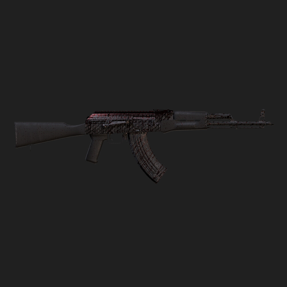ArtStation - PUBG - AKM 'Bloody' skin concept