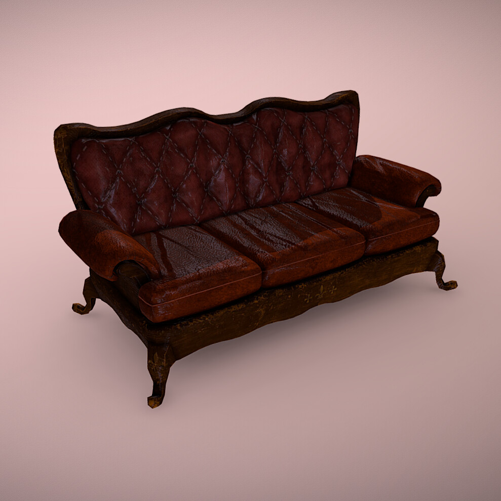 ArtStation - Stylized Sofa