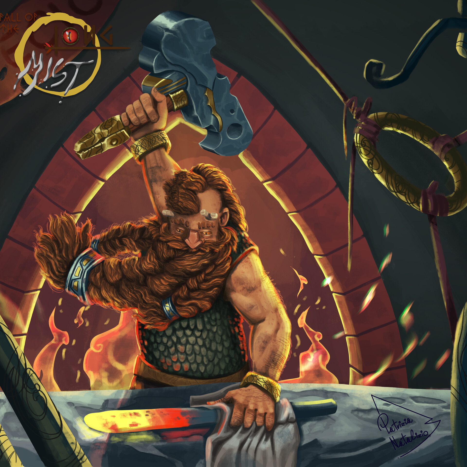 ArtStation - Fafnir and his hammer