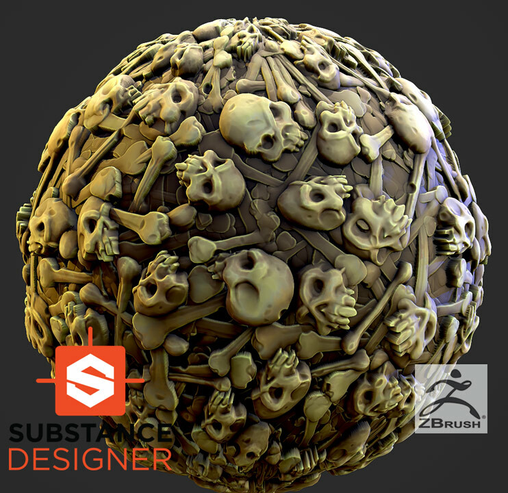 ArtStation - Stylized Skulls - Substance Designer, Zbrush