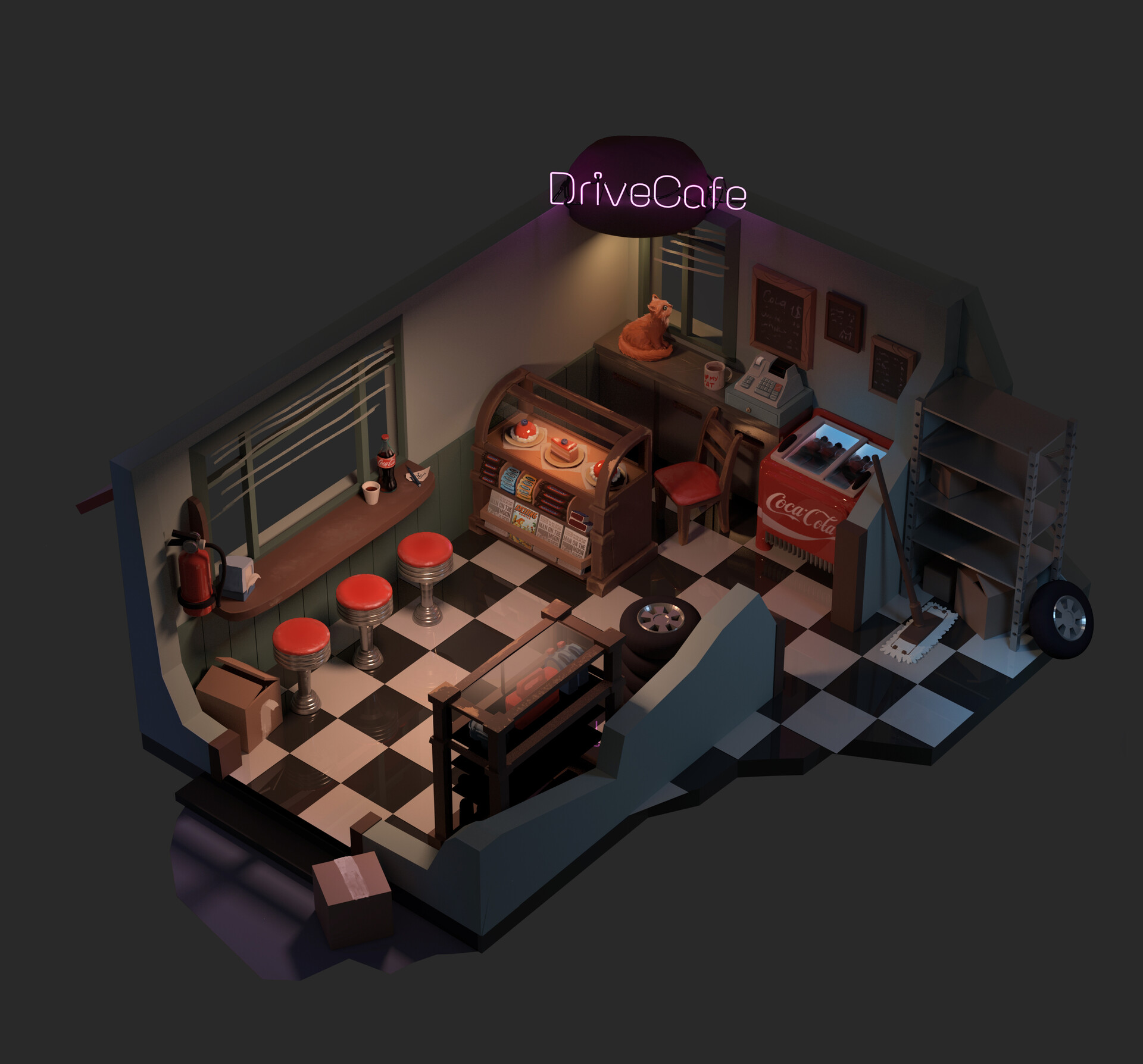 ArtStation - Drive cafe