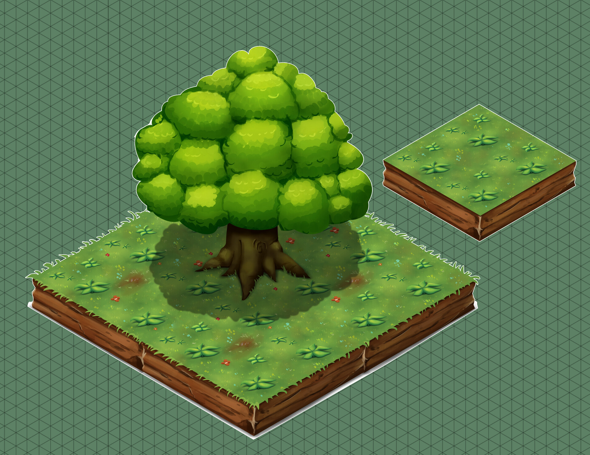 ArtStation - Isometric trees study