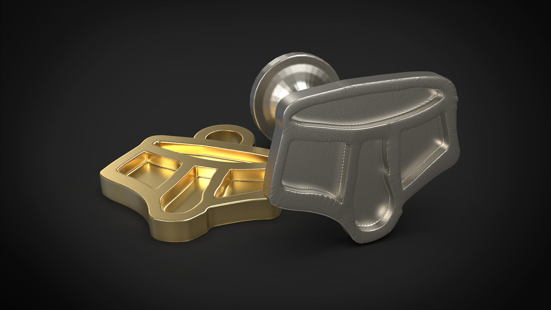 ArtStation - cufflink & pendant - logo to 3D-print