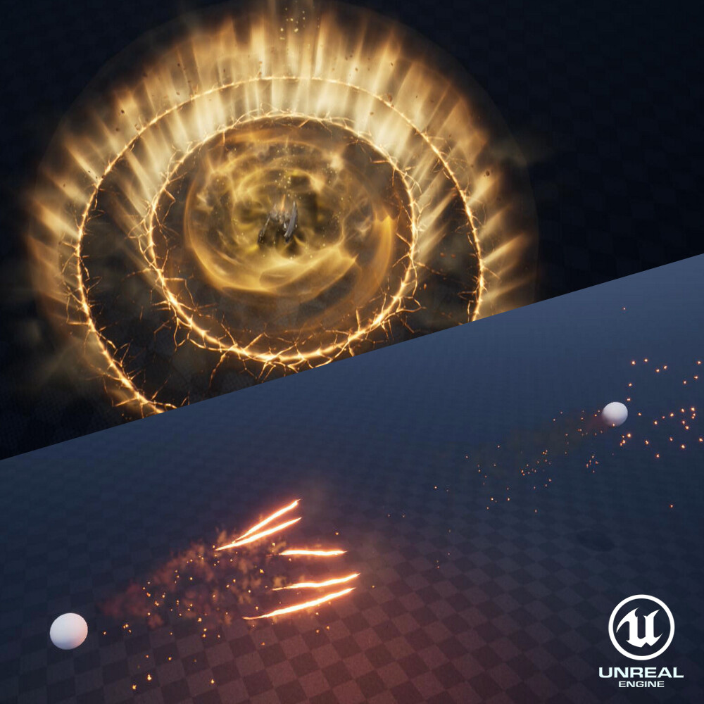 ArtStation - [VFX] Fire Projectile/Angelic Ground Slam