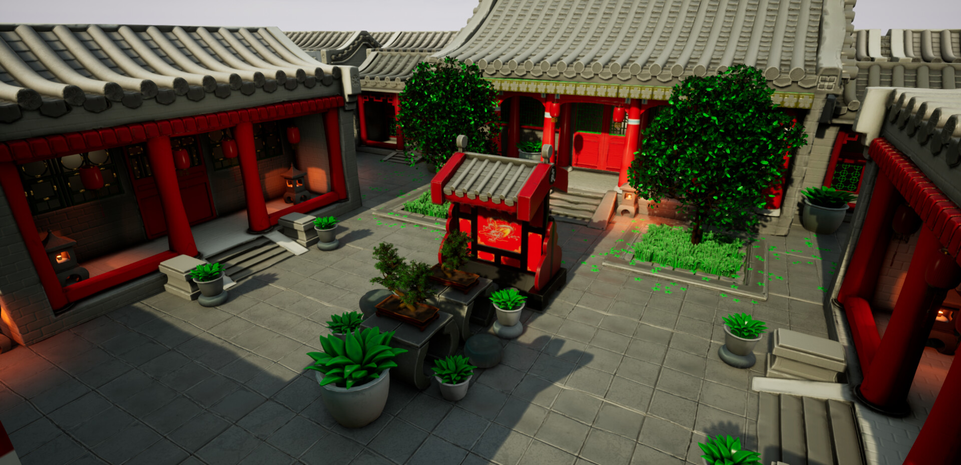 ArtStation - Stylised Chinese Courtyard (Siheyuan)