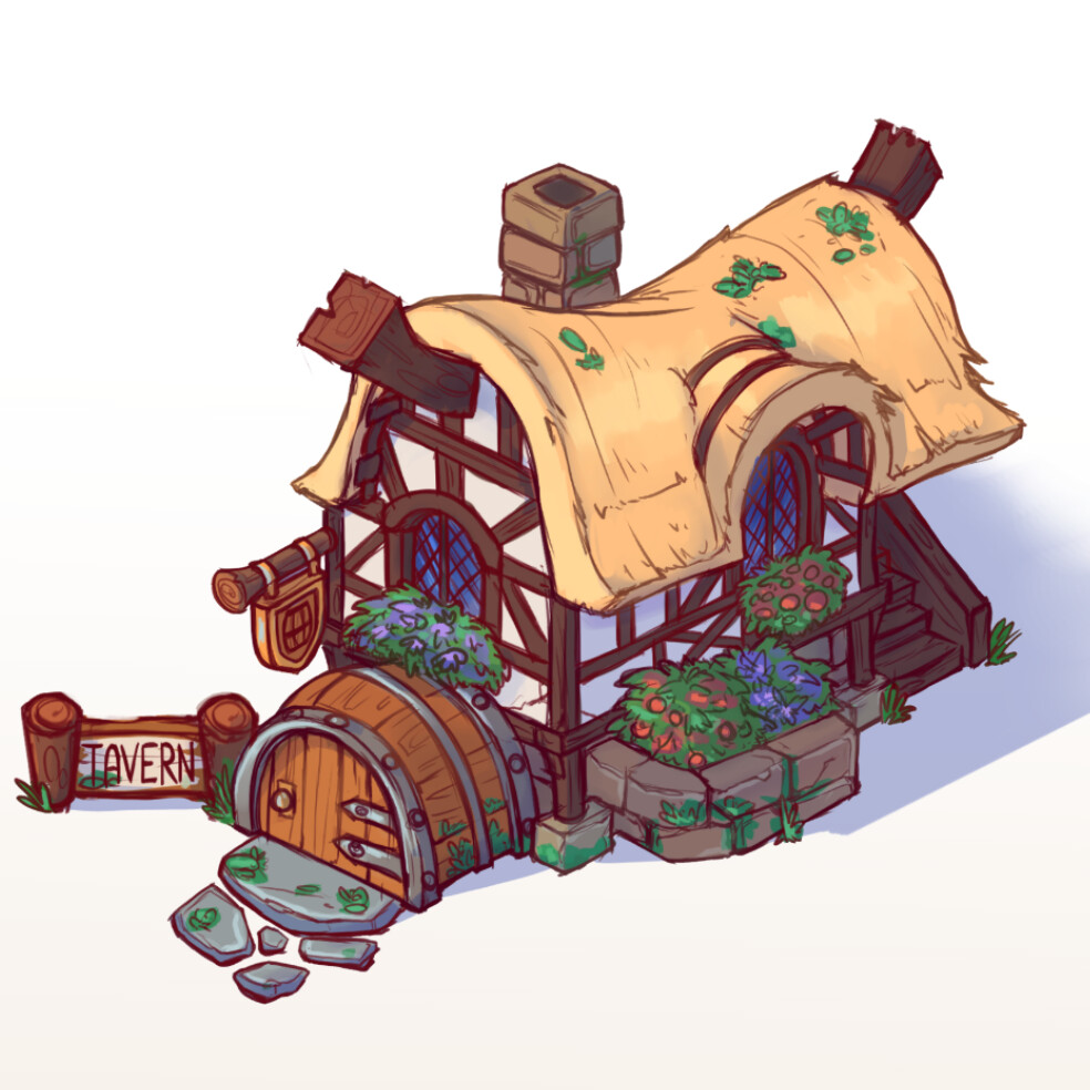 ArtStation - Isometric Tavern