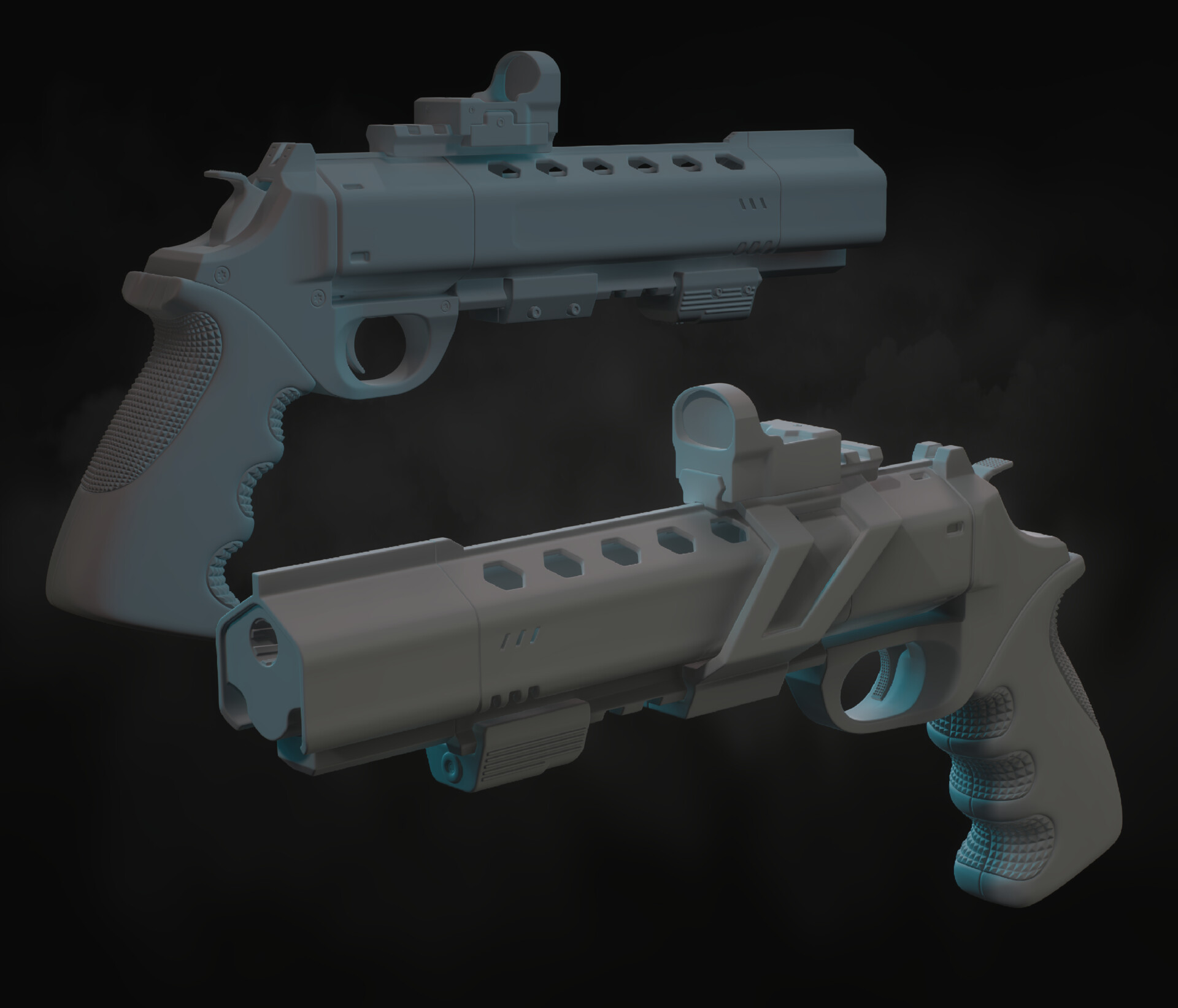 ArtStation - Sci-Fi Revolver Concept - WIP