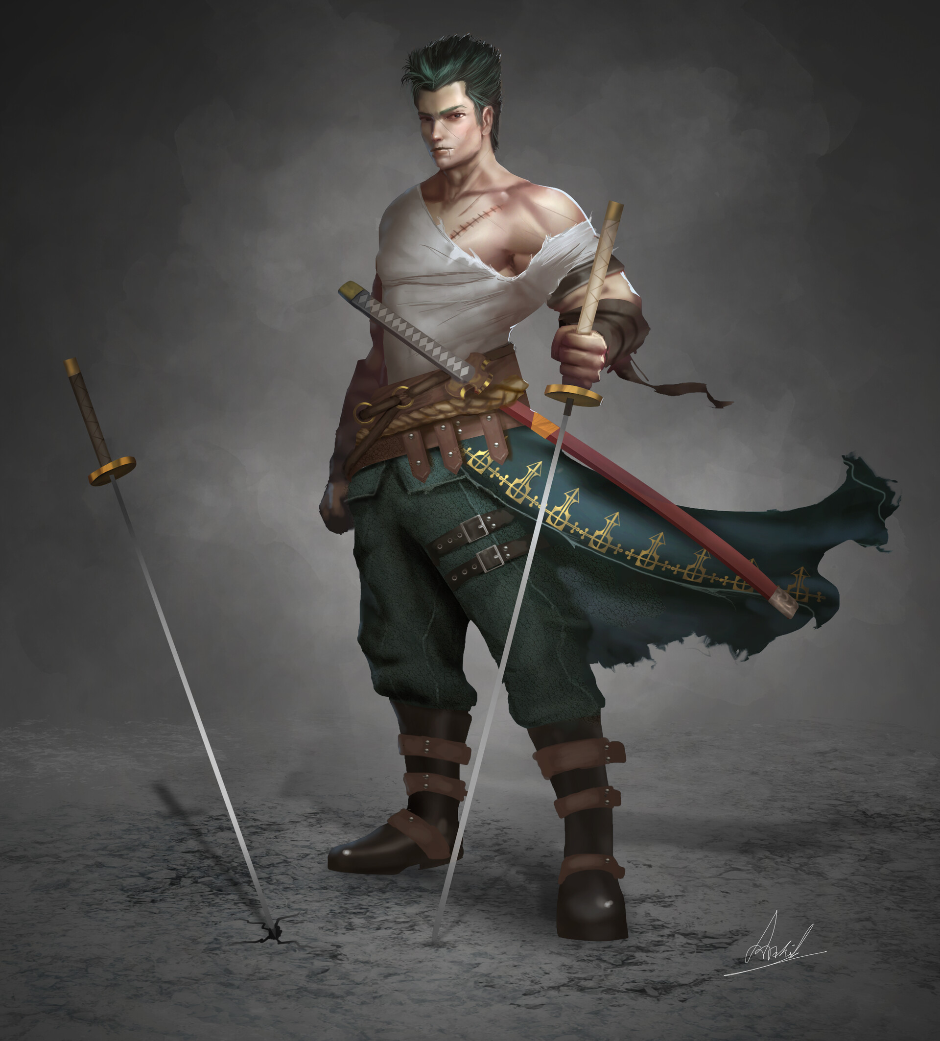 ArtStation - Roronoa Zoro character design