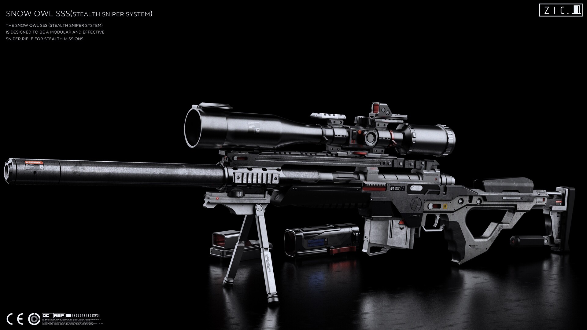 ArtStation - snow owl sniper rifle