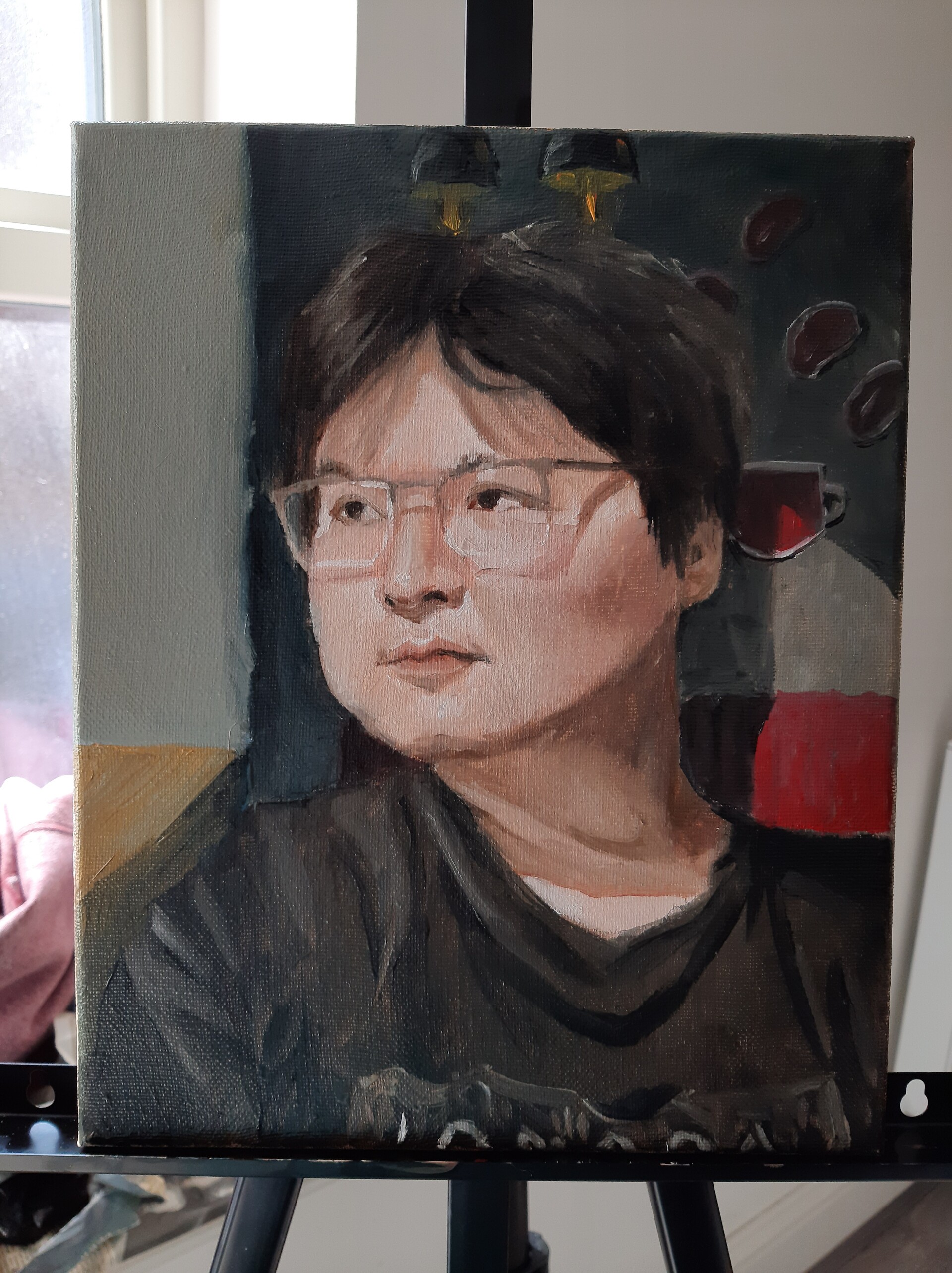 ArtStation - Portrait of Michi - Oil on Canvas