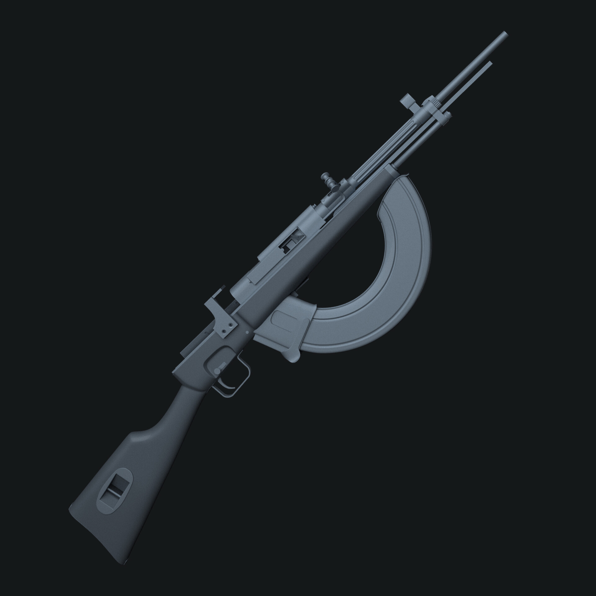 ArtStation - Dieselpunk main infantry rifle WIP